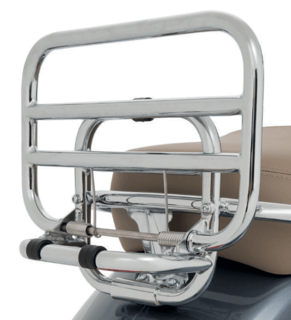 Vespa GTS Rear folding Luggage Rack (Chrome) - Scooteria Sydney: Vespa ...
